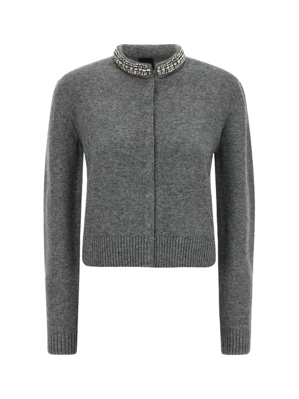 Pinko Colonia Cardigan With Jewel Collar