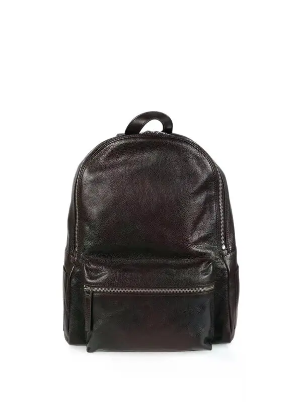 Orciani Grained Leather Backpack