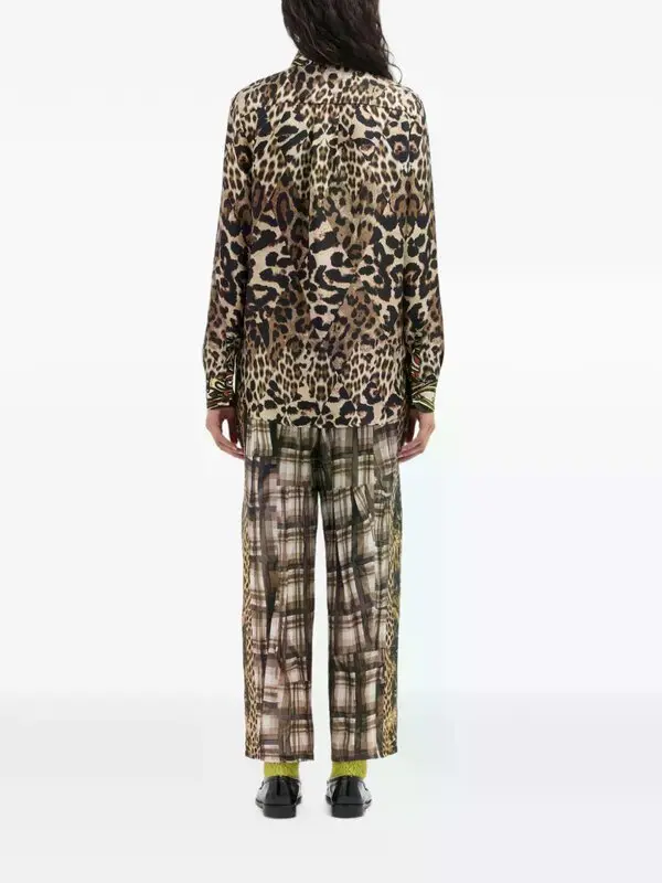PIERRE-LOUIS MASCIA Aloe Leopard-print Silk Shirt