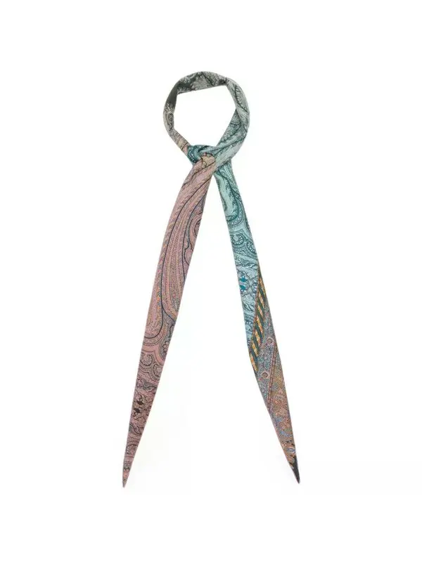 PIERRE-LOUIS MASCIA Aloeuw Paisley-print Silk Scarf - Blue
