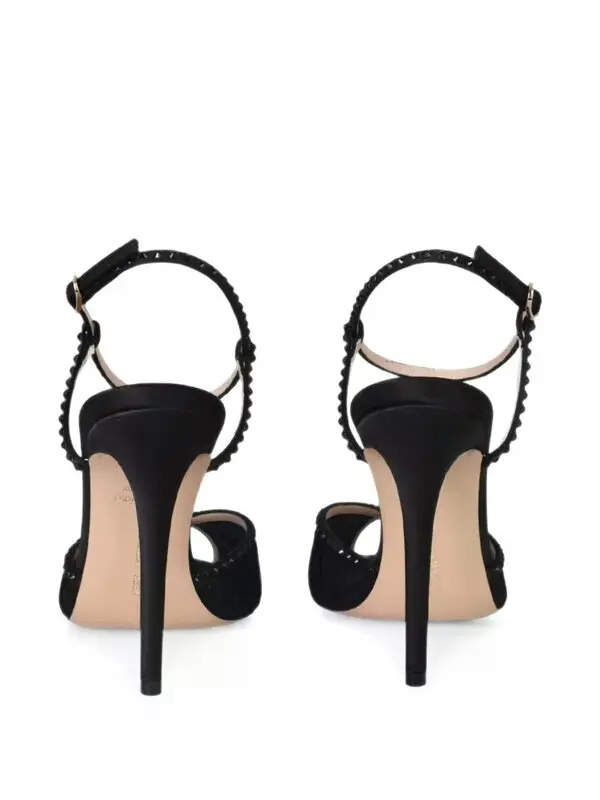ANDREA WAZEN Katy Crystal-embellished Ruched Pumps