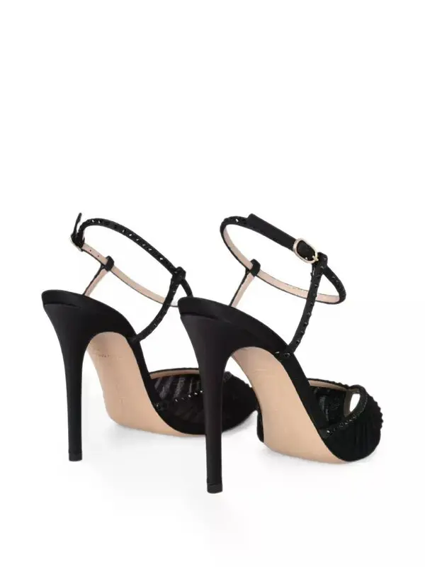ANDREA WAZEN Katy Crystal-embellished Ruched Pumps