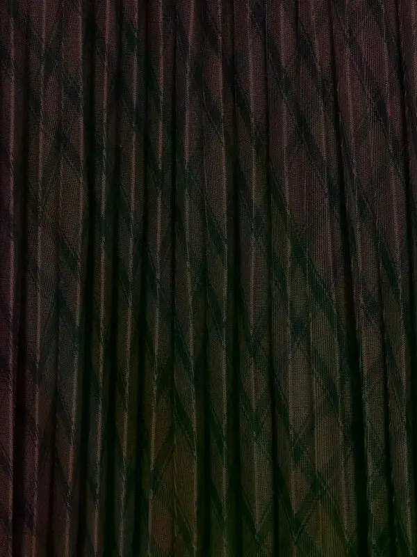 Aspesi Check-print Pleated Maxi Skirt