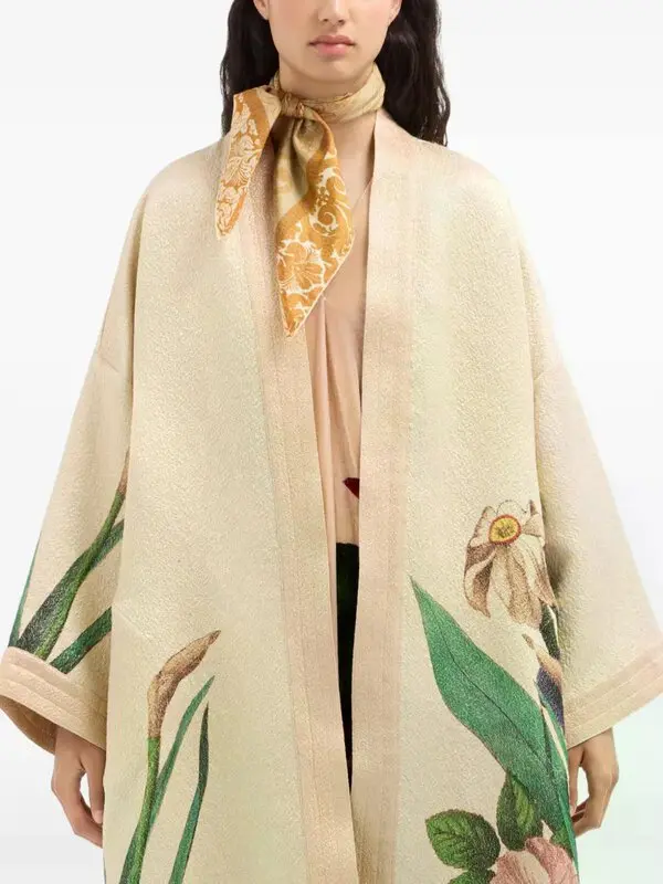 PIERRE-LOUIS MASCIA Aloeuw Floral-print Silk Scarf - Neutrals