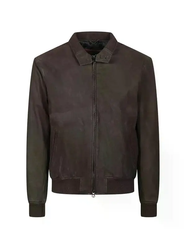 STEWART Zip-up Leather Jacket