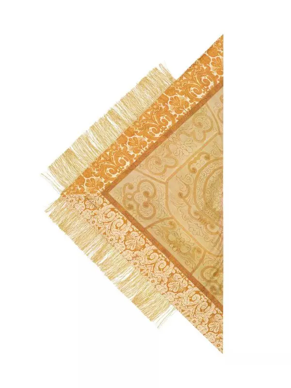 PIERRE-LOUIS MASCIA Aloeuw Paisley Floral-print Fringed Scarf - Neutrals