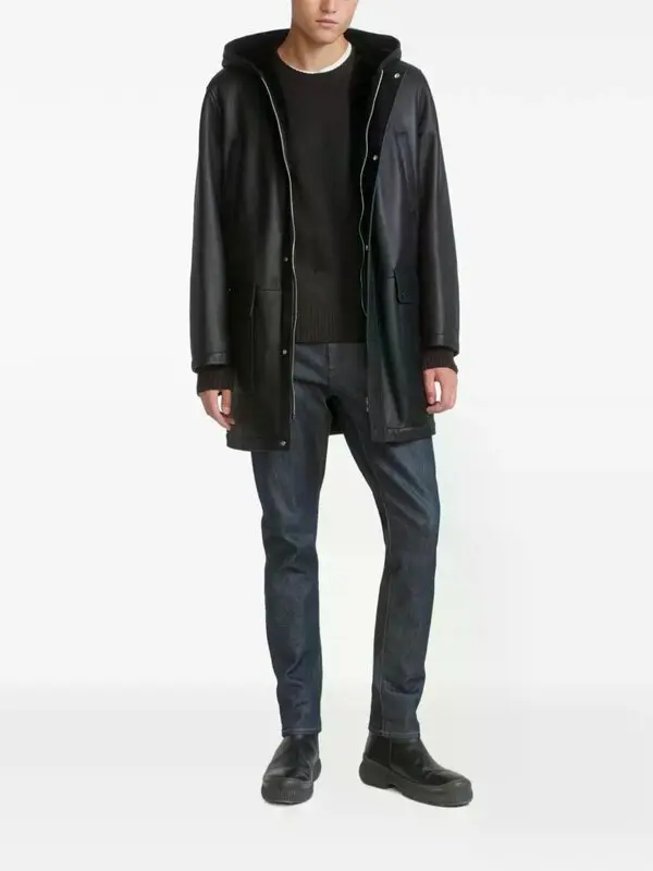 YVES SALOMON Hooded Shearling Coat
