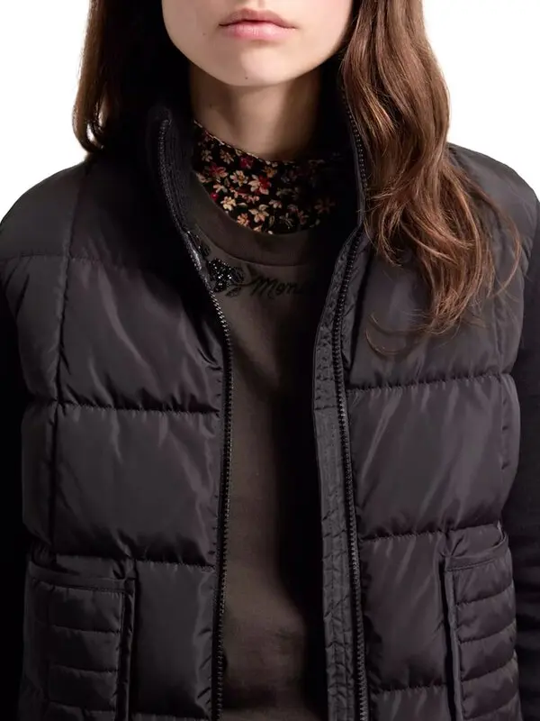 Moncler Padded Wool Zip-up Cardigan With Check Quilting