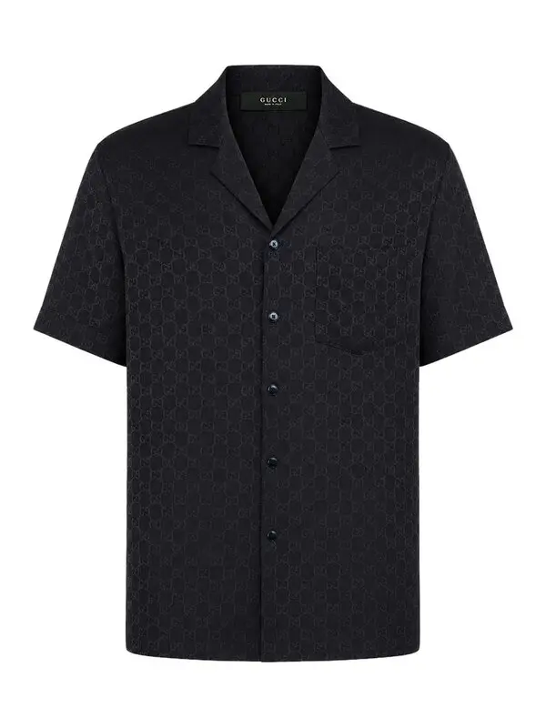 Gucci Gg Jacquard Silk Shirt