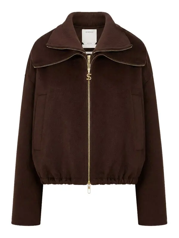 Sportmax Pure Wool Bomber Jacket With Removable Front Insert - Multicolor