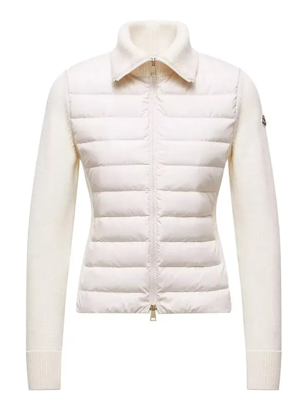 Moncler Padded Wool Zip-up Cardigan