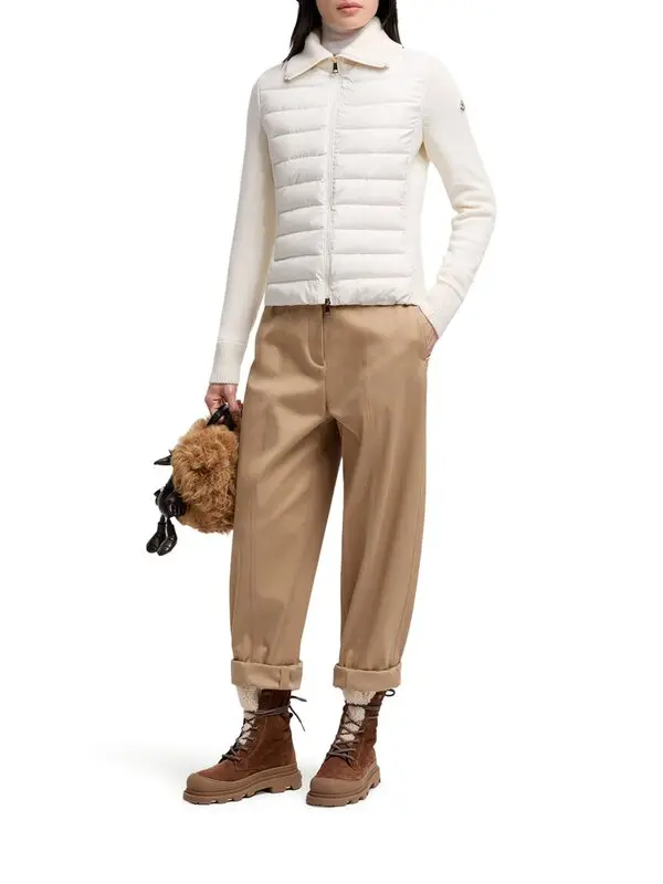 Moncler Padded Wool Zip-up Cardigan