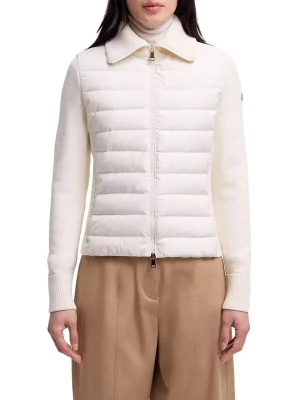 Moncler Padded Wool Zip-up Cardigan