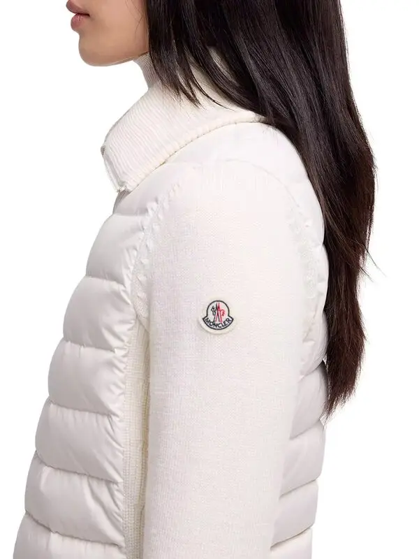Moncler Padded Wool Zip-up Cardigan