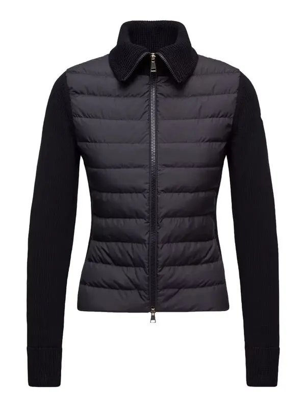 Moncler Padded Wool Zip-up Cardigan