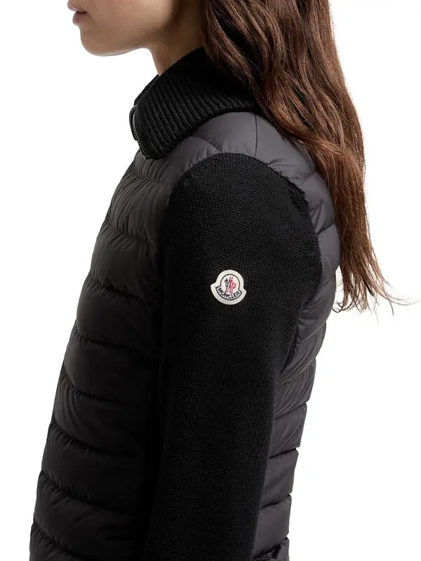 Moncler Padded Wool Zip-up Cardigan