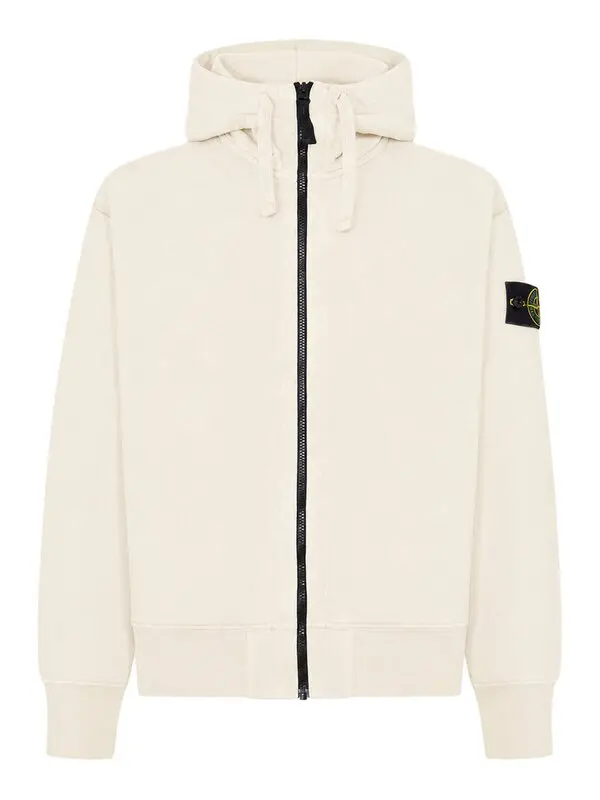 Stone Island Cotton Zip-up Hoodie