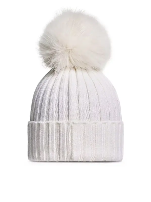 Moncler Wool Beanie With Pom Pom