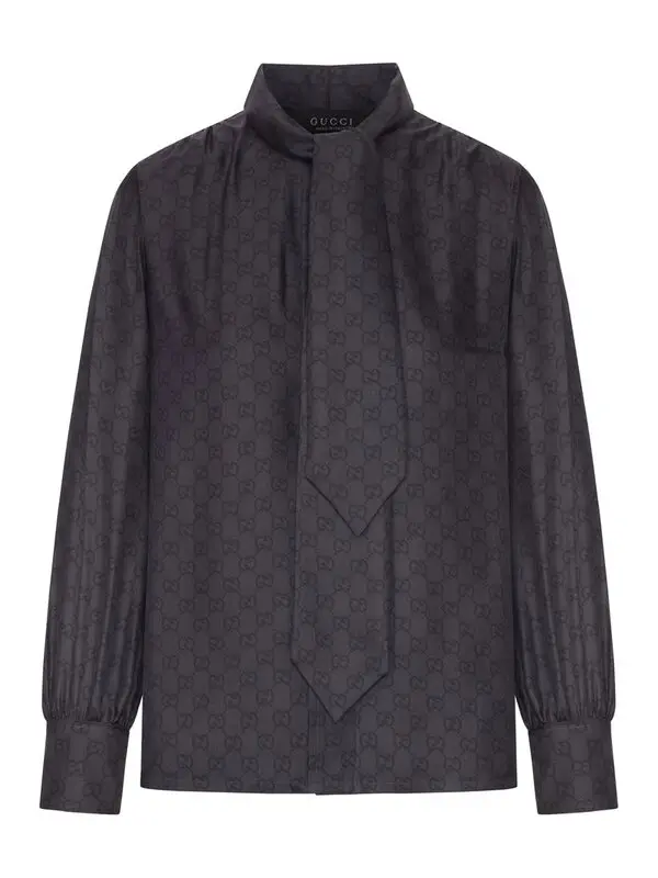 Gucci Printed Silk Twill Shirt