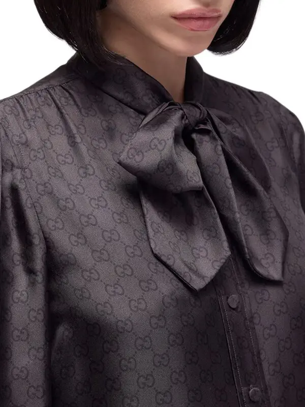 Gucci Printed Silk Twill Shirt