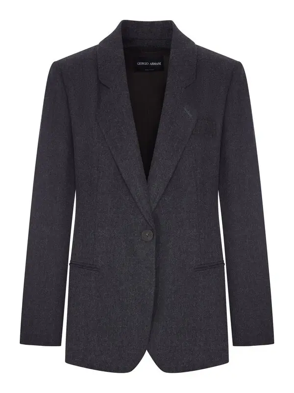 Giorgio Armani Single-breasted Wool And Cashmere Flannel Jacket