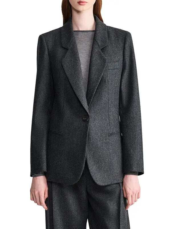 Giorgio Armani Single-breasted Wool And Cashmere Flannel Jacket