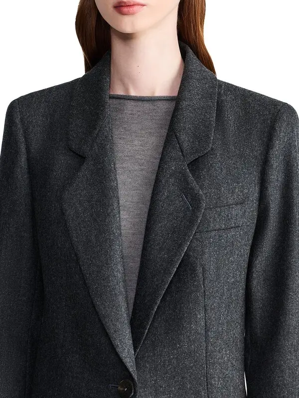 Giorgio Armani Single-breasted Wool And Cashmere Flannel Jacket