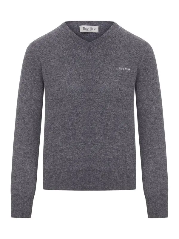 Miu Miu V-neck Wool Sweater