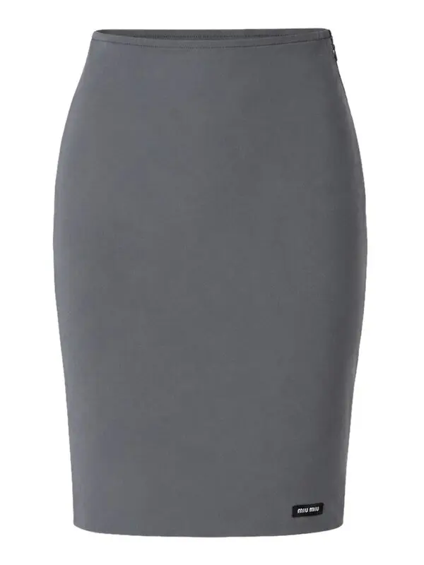 Miu Miu Stretch Poplin Skirt