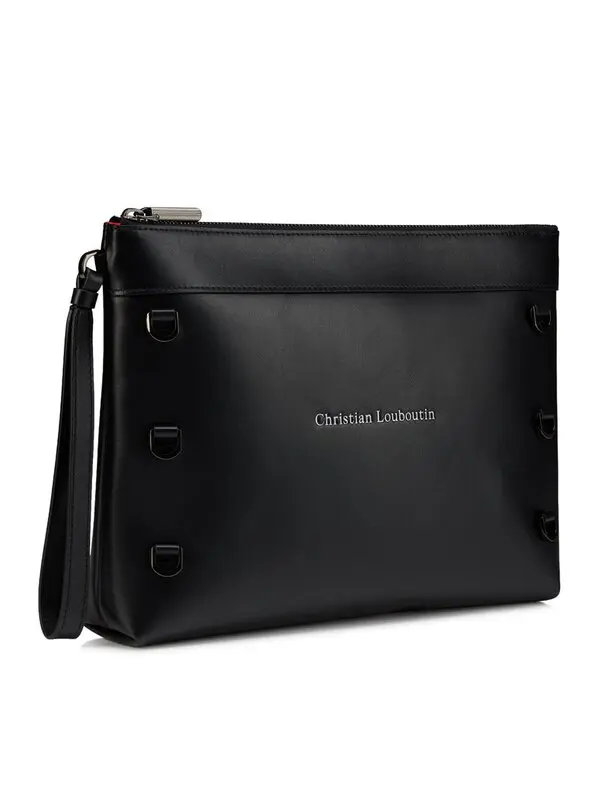 CHRISTIAN LOUBOUTIN Kosmica Smooth Calfskin Clutch