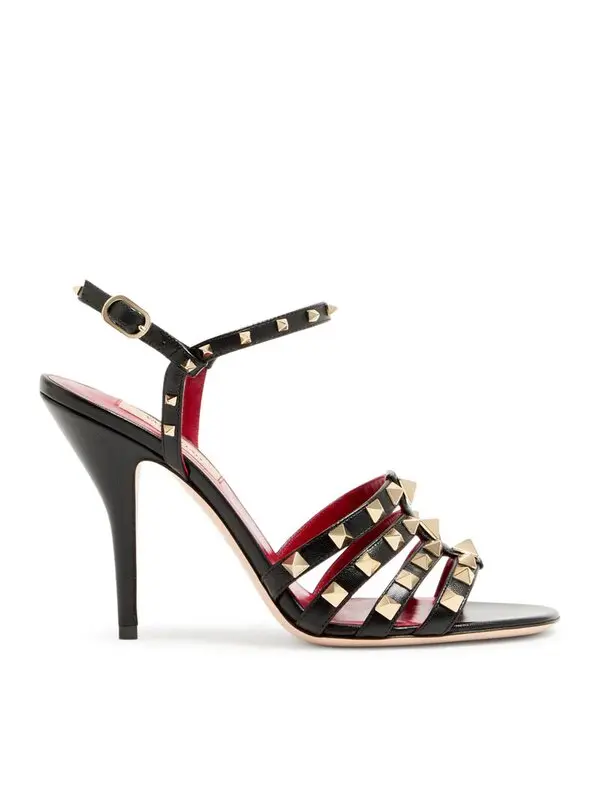 Valentino Garavani 100mm Rockstud Kidskin Sandal