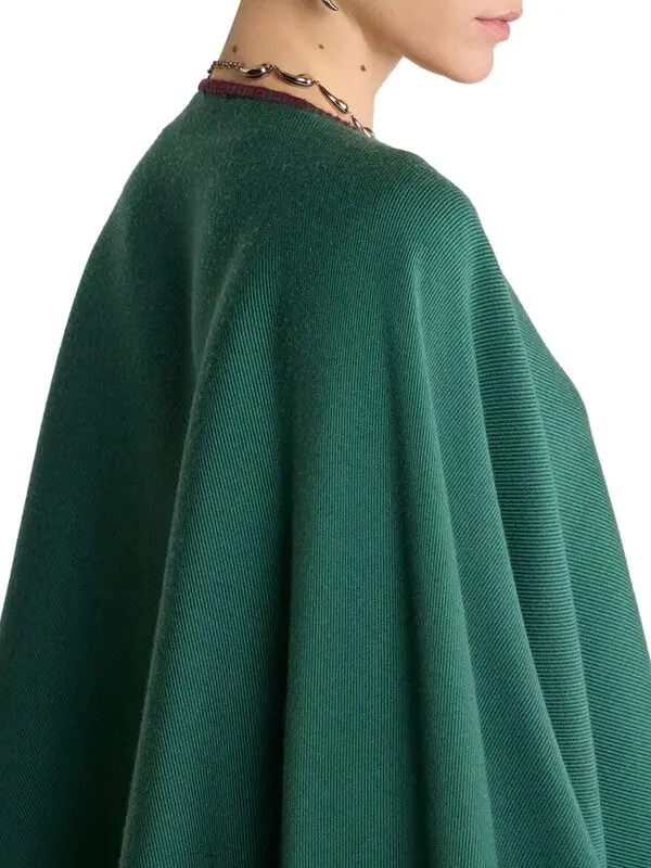 Etro Reversible Wool Cape With Dégradé Paisley Pattern