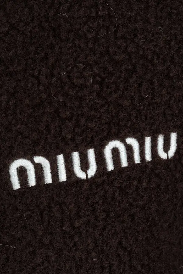Miu Miu Fur Collar Zip Up Jacket