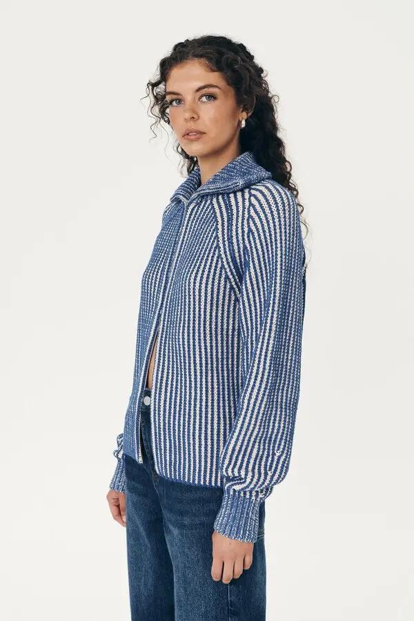 ROWIE Markus Zip Knit Cardigan