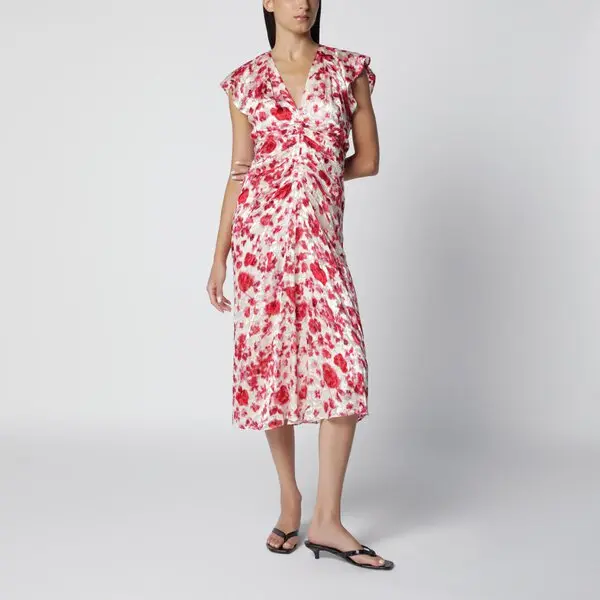Isabel Marant Étoile Lyndsay Dress In Printed Silk Devore Georgette - Multicolor