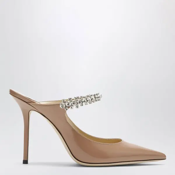 JIMMY CHOO Bing 100 Ballet Patent Leather Mules - Pink