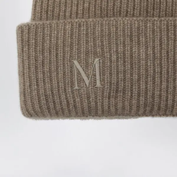 Max Mara Beige Beanie In Cashmere