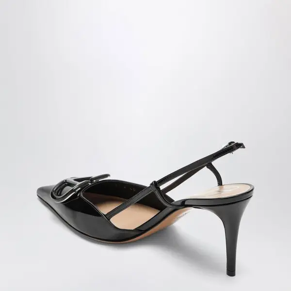Valentino Garavani Vlogo Patent Leather Slingback Pumps