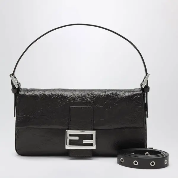 Fendi Baguette In Leather Glossy Crinkled