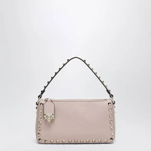 Valentino Garavani Small Rockstud Bag In Poudre Grained Calfskin - Pink