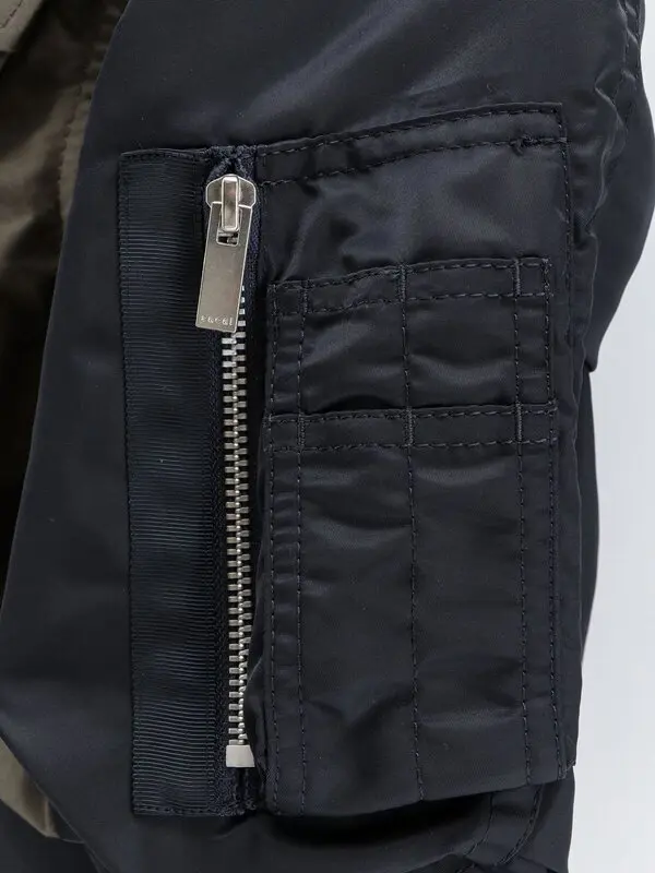 Sacai Canvas Jacket With Nylon Sleeves