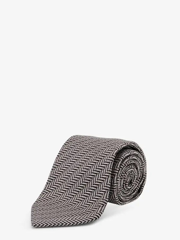 TOM FORD Silk Tie - Silver