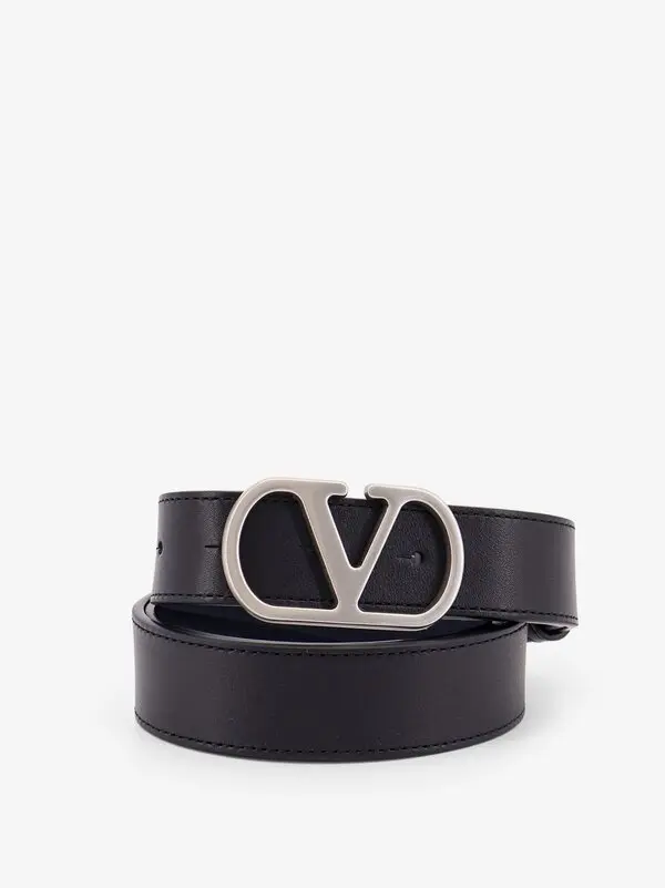 Valentino Garavani Vlogo Leather Reversible Belt