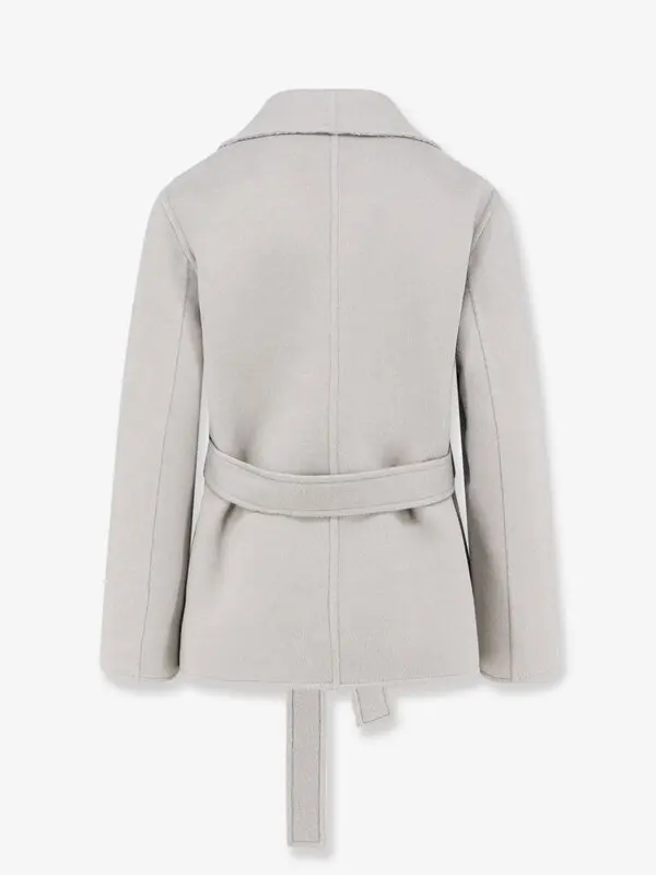Dior Virgin Wool And Silk Coat With Belt
