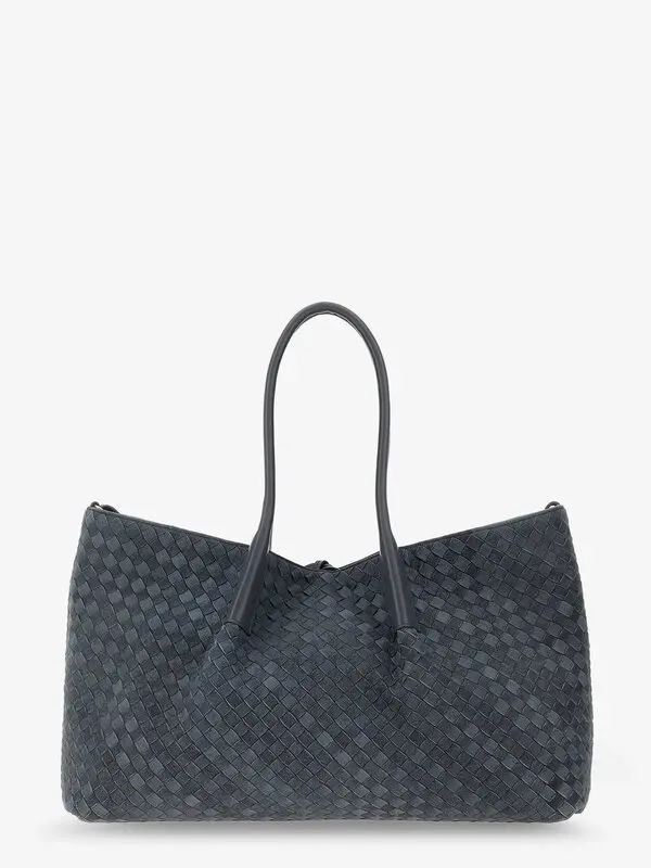 Bottega Veneta Pinacoteca Suede Handbag With Intrecciato Motif - Multicolor