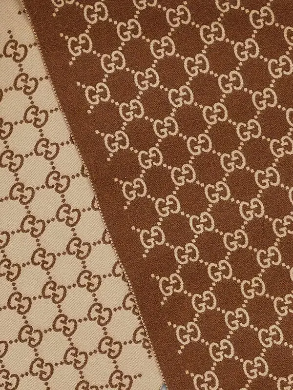 Gucci Cashmere Scarf With Gg Print