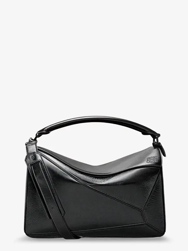 Loewe Puzzle Large Leather Bag - Black