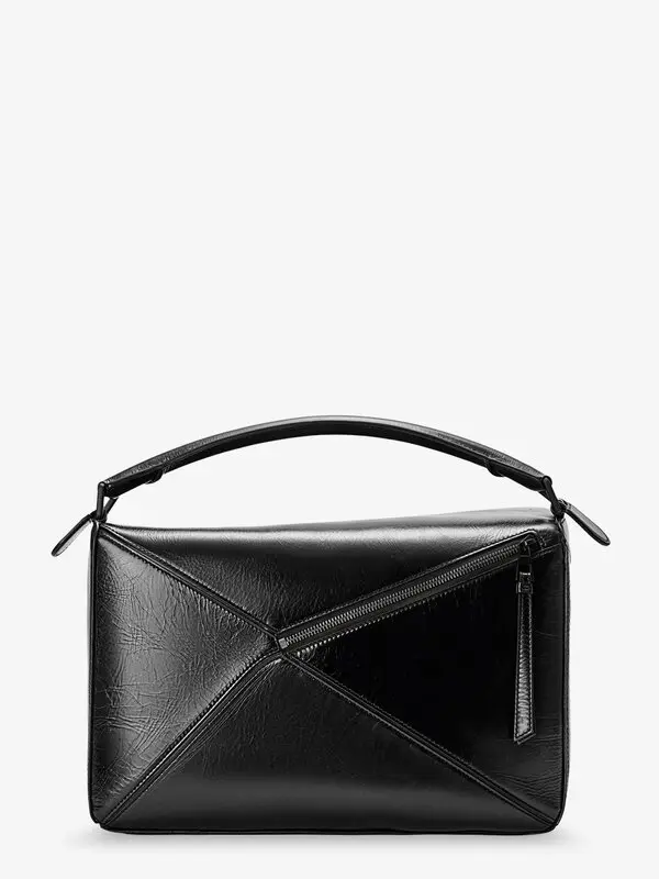 Loewe Puzzle Large Leather Bag - Black