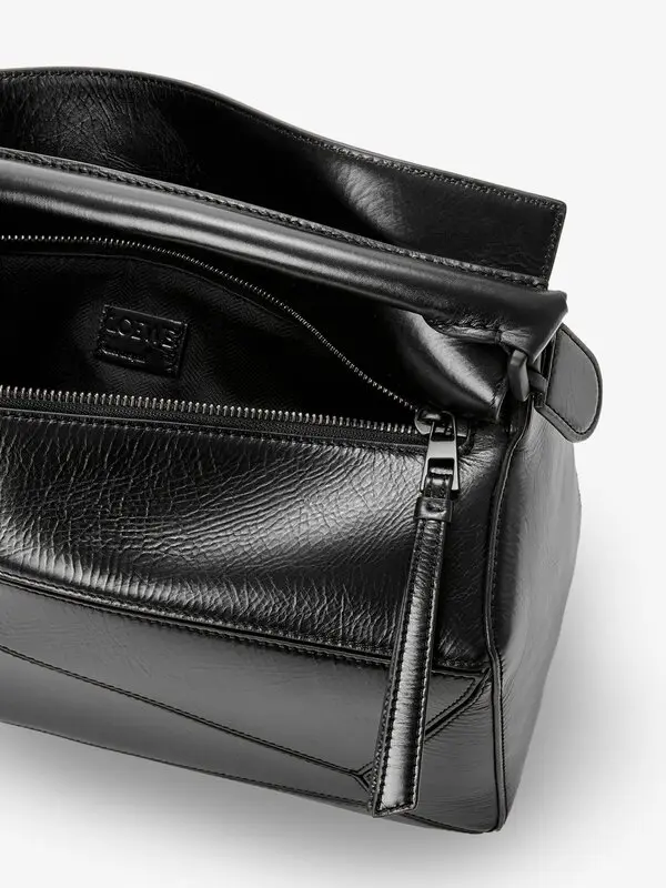 Loewe Puzzle Large Leather Bag - Black