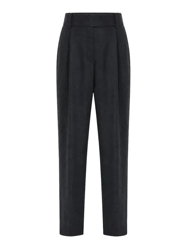 Giorgio Armani Tailored Wool Trousers With Pleats